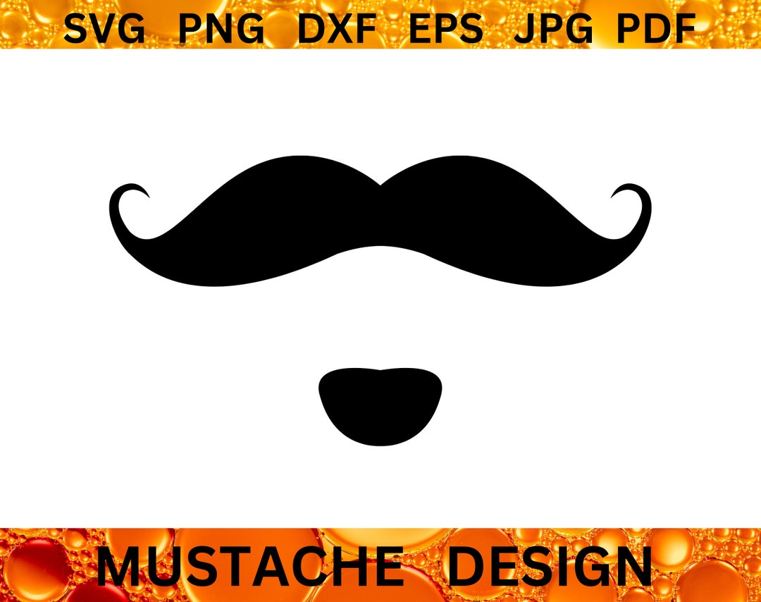 MUSTACHE SVG File Barber CRICUT Father's Day Cut Files Moustache Funny ...