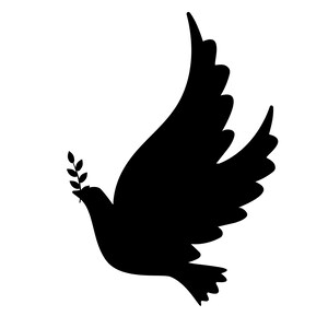 5 DOVES SVG File Peace CRICUT Dove Silhouette Olive Branch Clipart ...