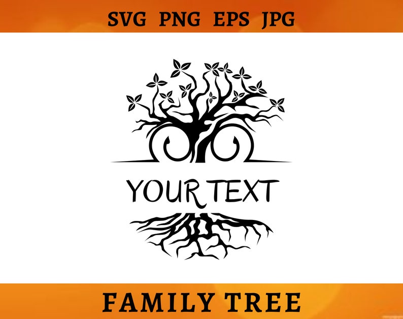 FAMILY TREE SVG Tree of Life Cricut Tree Split Monogram Svg - Etsy