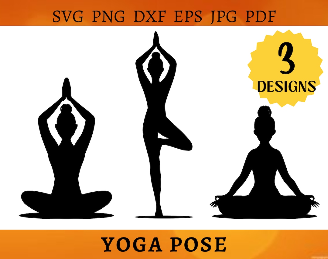 YOGA POSES Svg Lotus Pose Yoga CRICUT Stretching Png Fitness Svg Files ...