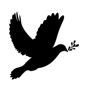 5 DOVES SVG File Peace CRICUT Dove Silhouette Olive Branch Clipart ...