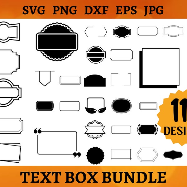 Text Box Svg - Etsy