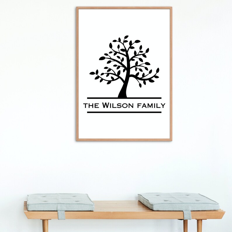 FAMILY TREE SVG Tree of Life Cricut Tree Split Monogram Svg - Etsy