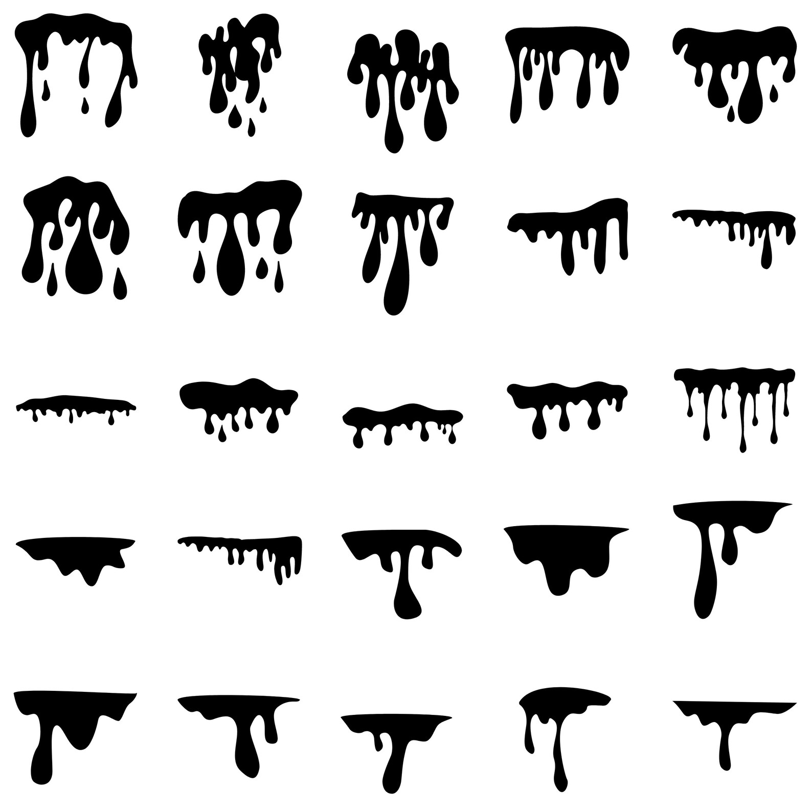 200 DRIPPING BORDERS SVG Bundle Melting Cricut Dripping Paint Cut Files ...