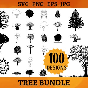 100 TREE SVG Bundle Tree Svg File Forest CRICUT Tree Roots Cut Files ...
