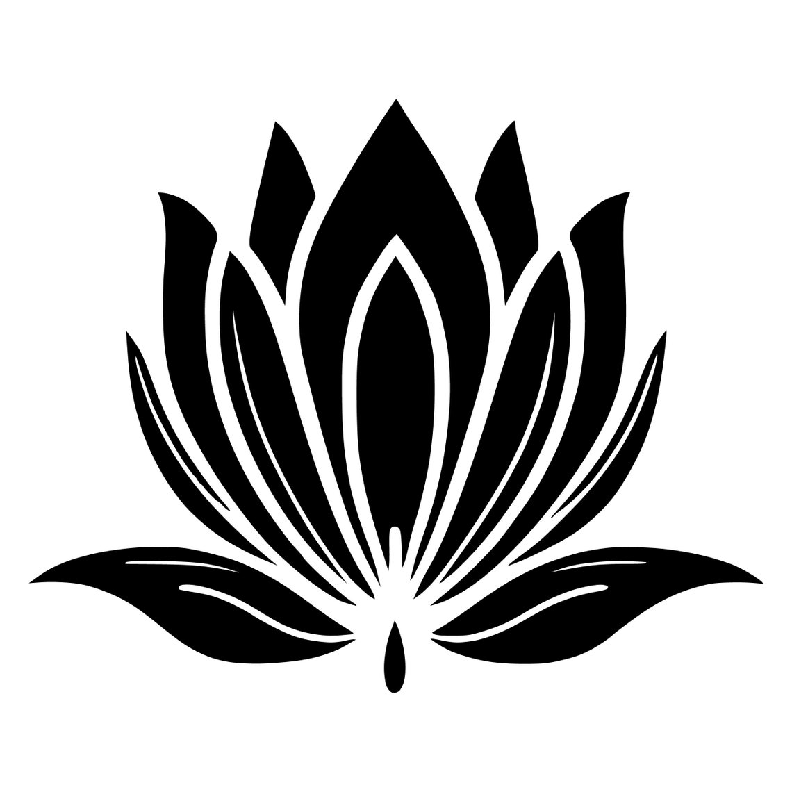 LOTUS SVG Lotus Flower CRICUT Namaste Cut Files Yoga - Etsy