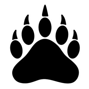 BEAR FOOTPRINTS SVG Monster Claw Cricut Bear Tracks Png Wildlife Cut ...