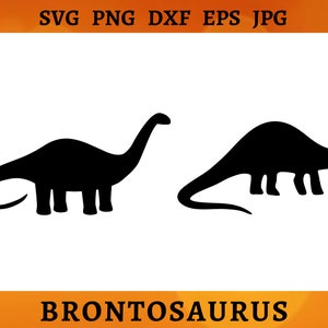 BRONTOSAURUS SVG Dino Cut File Dinosaur CRICUT Dinosaur Silhouette ...