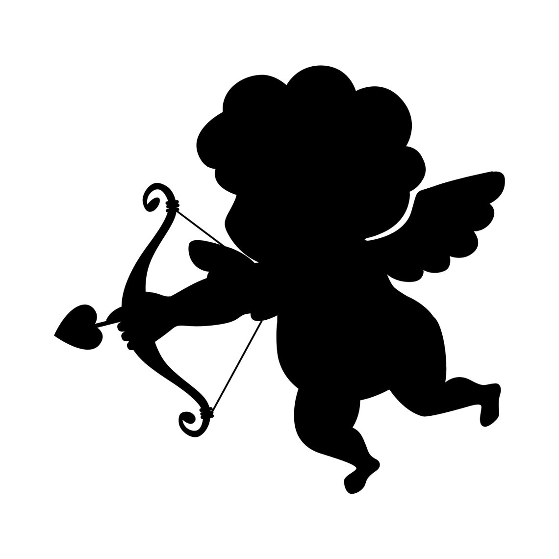 CUPID SVG Angel CRICUT Angel Wings Png Heaven Vector Art Valentine's ...