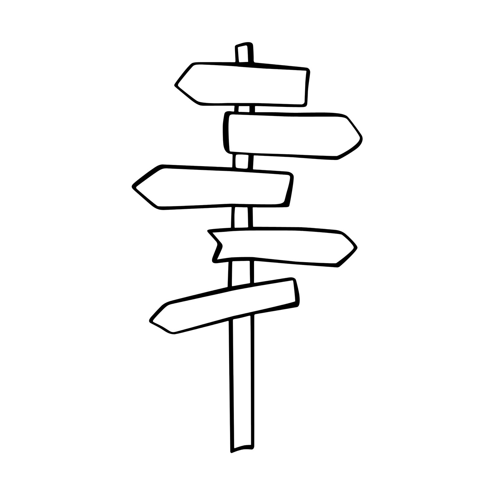 SIGNPOST SVG Wooden Arrow CRICUT Road Sign Cut Files Road Trip ...