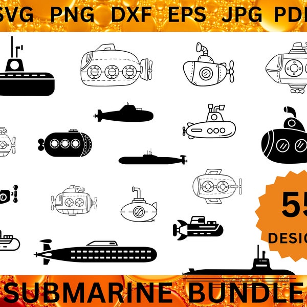 Submarine Svg - Etsy