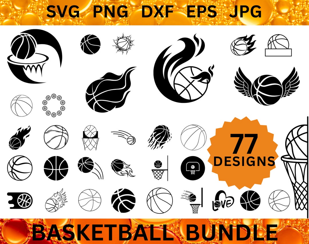 77 BASKETBALL SVG Basketball Sport CRICUT Basketball Ball Cut Files ...