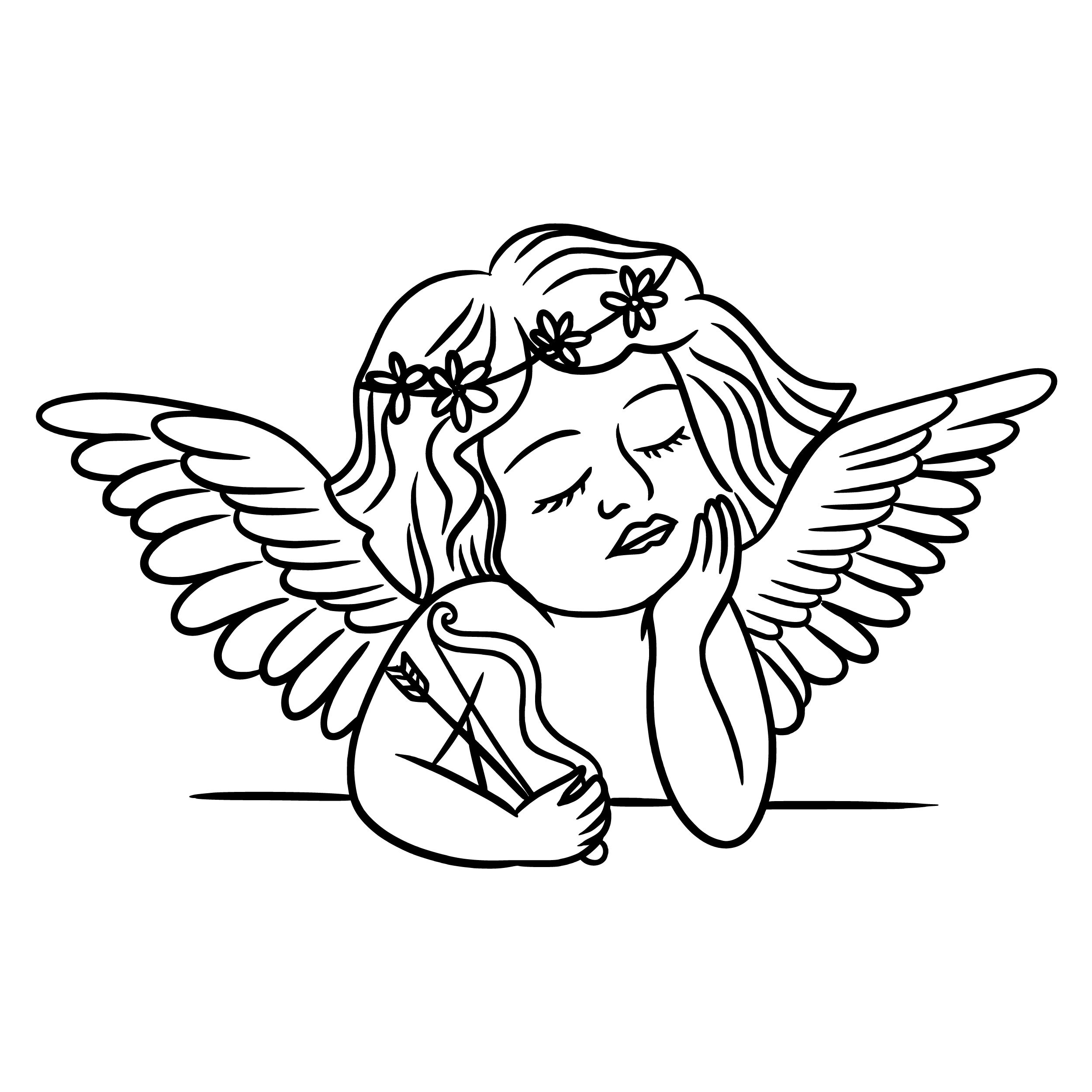 Angel SVG File Cute Angel CRICUT Angel Wings PNG Heaven Vector - Etsy UK