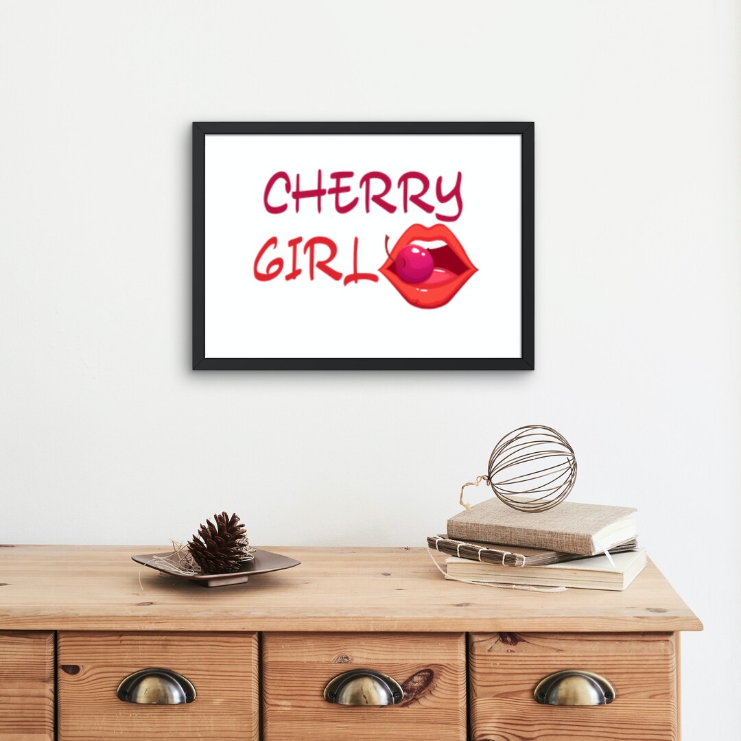 Cherry Girl SVG Lips Designs SVG Cherry Kiss PNG Red Lips Cricut Cut ...