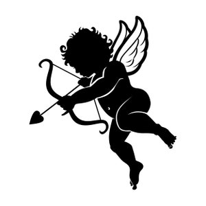 CUPID SVG Angel CRICUT Angel Wings Png Heaven Vector Art Valentine's ...