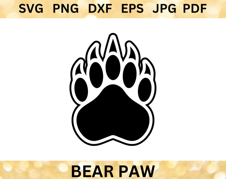 BEAR FOOTPRINTS SVG Bear Paw Cricut Monster Claw Clipart Bear Paw Print ...