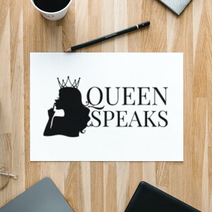 QUEEN SPEAKS SVG Queen Crown Png Transparent Background for Shirt Mug ...