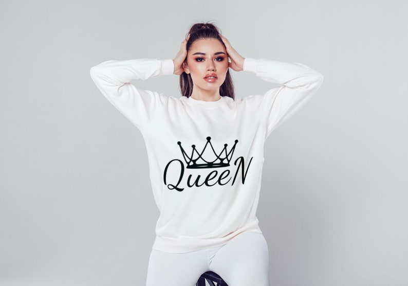 QUEEN With CROWN SVG Queen Svg Crown Png Transparent - Etsy