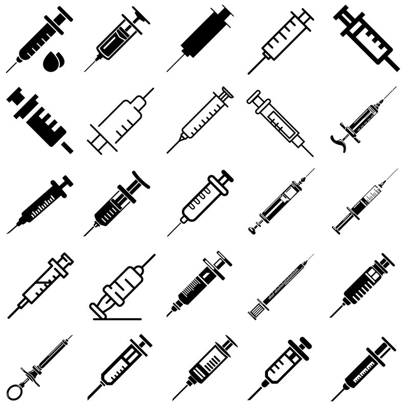 50 SYRINGE SVG Bundle Needle CRICUT Equipment Cut File Syringe Svg ...