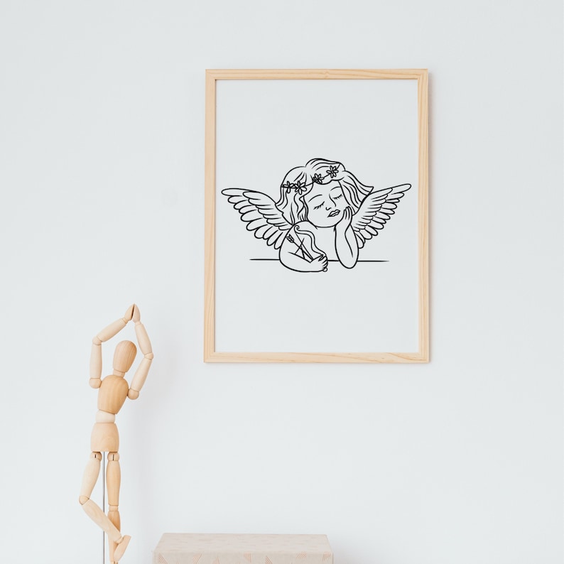 Angel SVG File Cute Angel CRICUT Angel Wings PNG Heaven Vector - Etsy