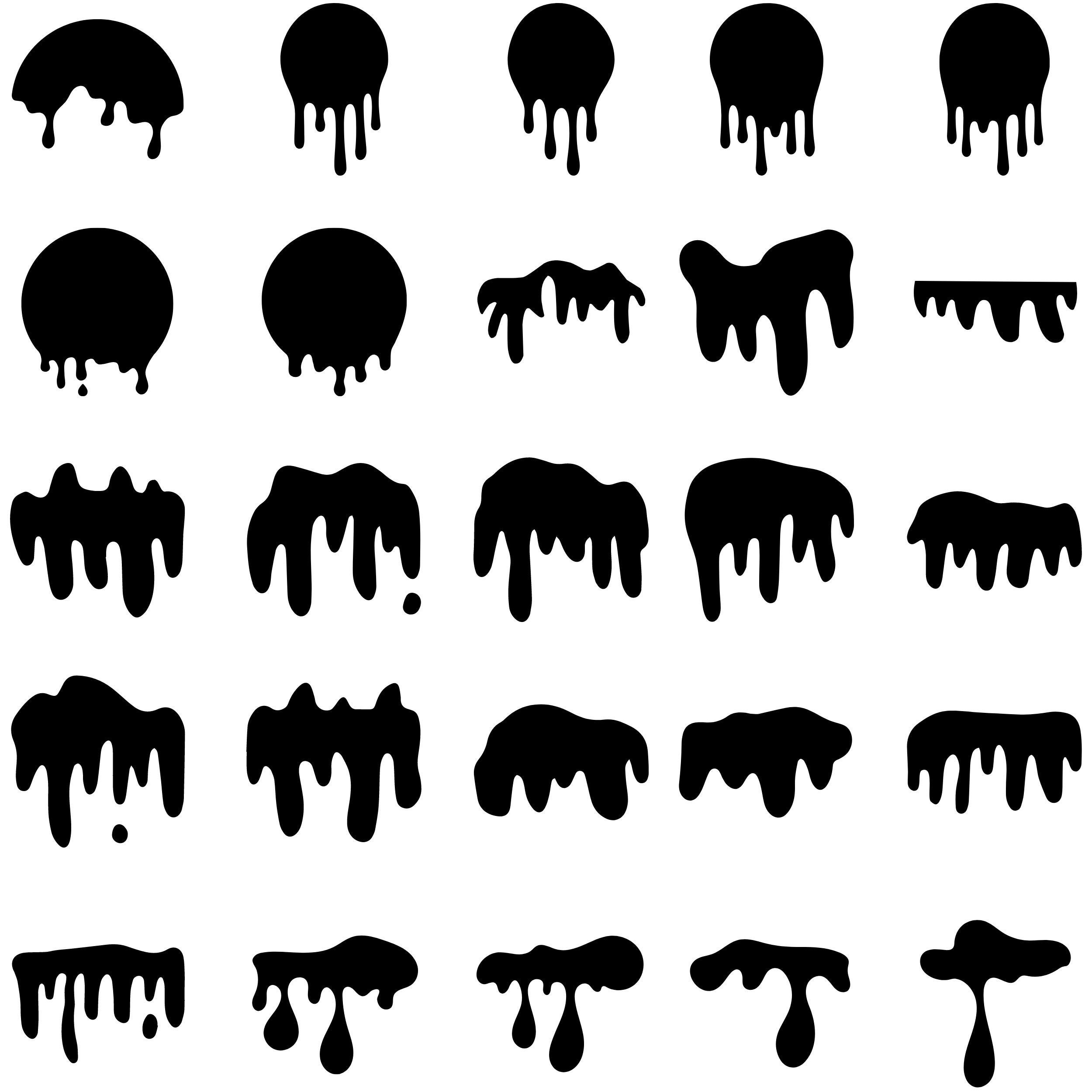 200 DRIPPING BORDERS SVG Bundle Melting Cricut Dripping Paint Cut Files ...