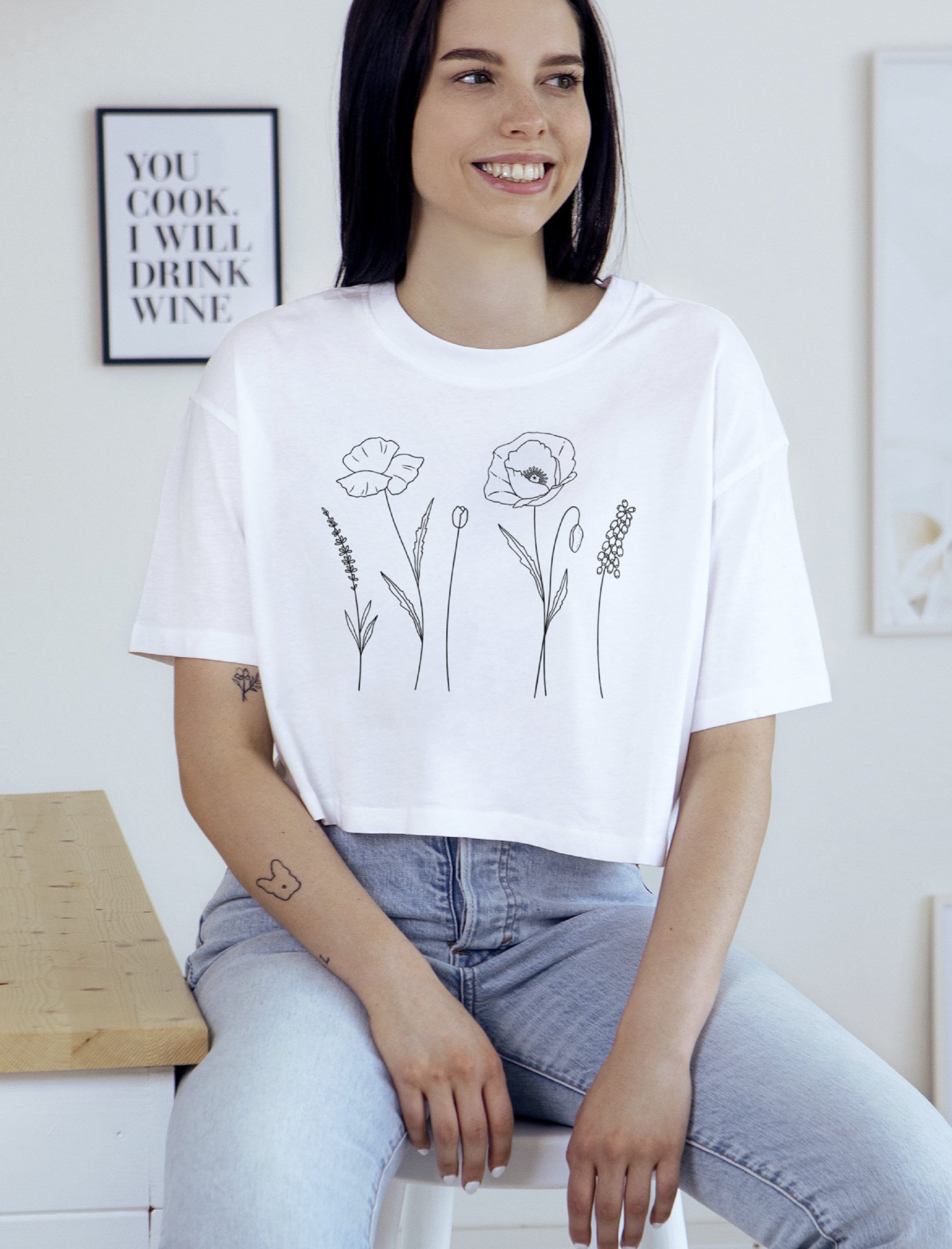 101 FLOWERS SVG Bundle Flower Hand Drawn PNG for Shirt Wildflowers Art ...