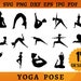 15 YOGA POSES Svg Lotus Pose Yoga CRICUT Stretching Png Fitness Svg ...