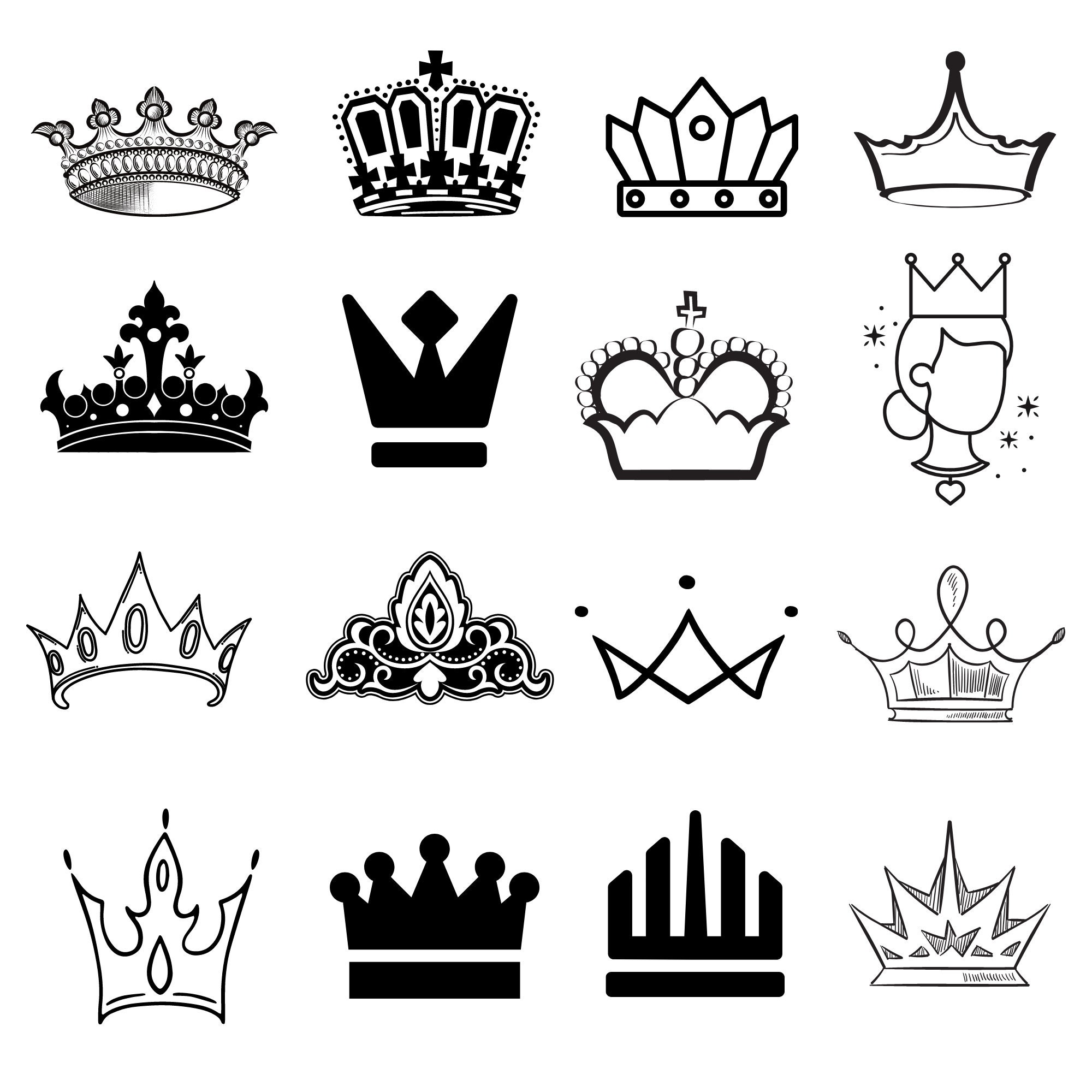 100 CROWN SVG BUNDLE King Crown Svg Cut File Princess Tiara - Etsy Canada