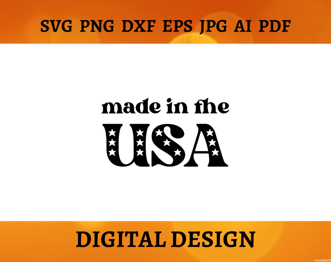 MADE in the USA Svg America Digital Design Clipart USA Flag Cricut ...