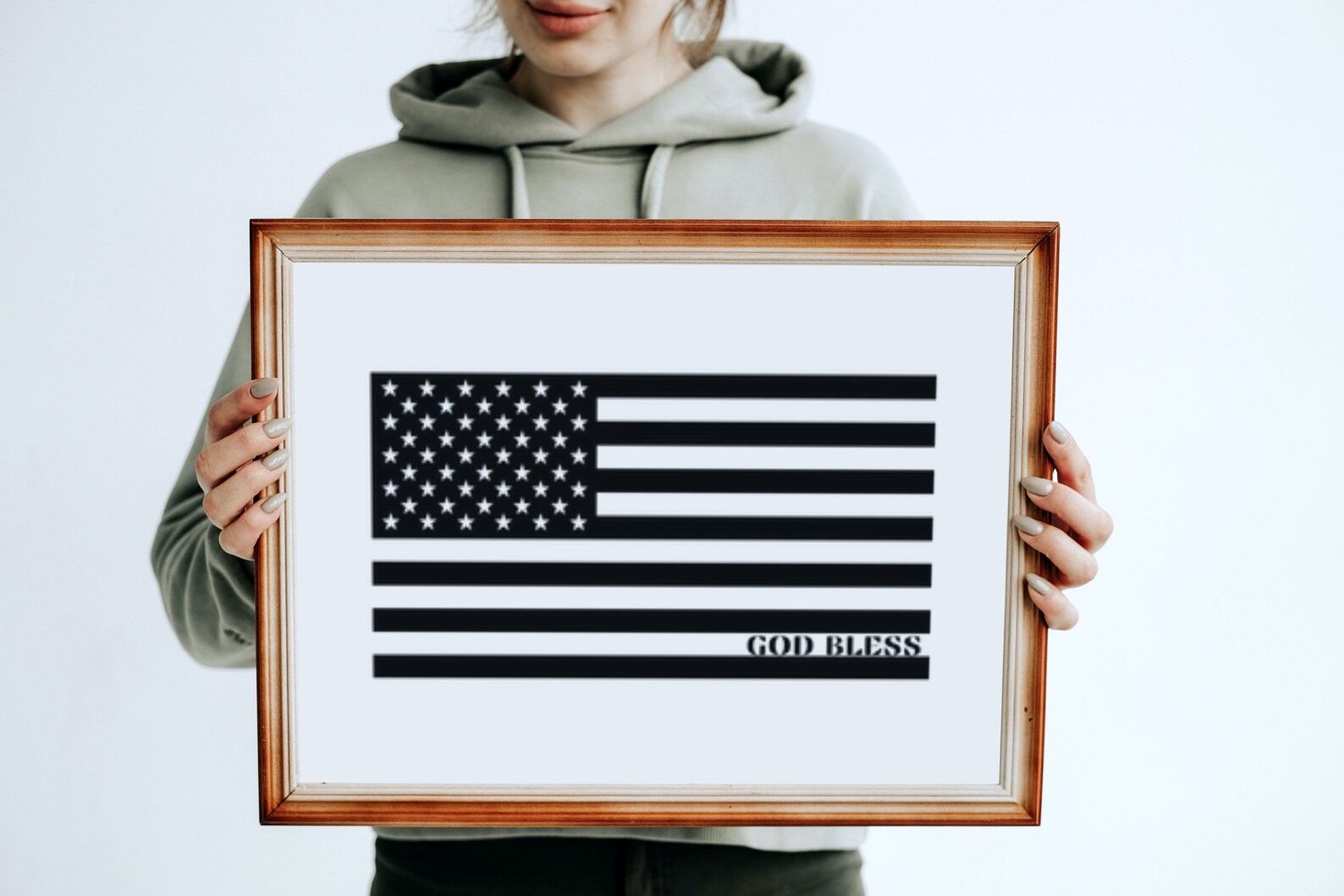 GOD BLESS Sign Svg America Design Clipart USA Flag Cricut Digital ...