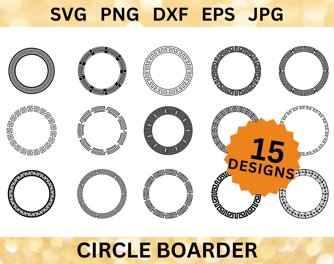 15 CIRCLE BOARDERS SVG Frame Cricut Wedding Frames Clipart Circle Svg ...