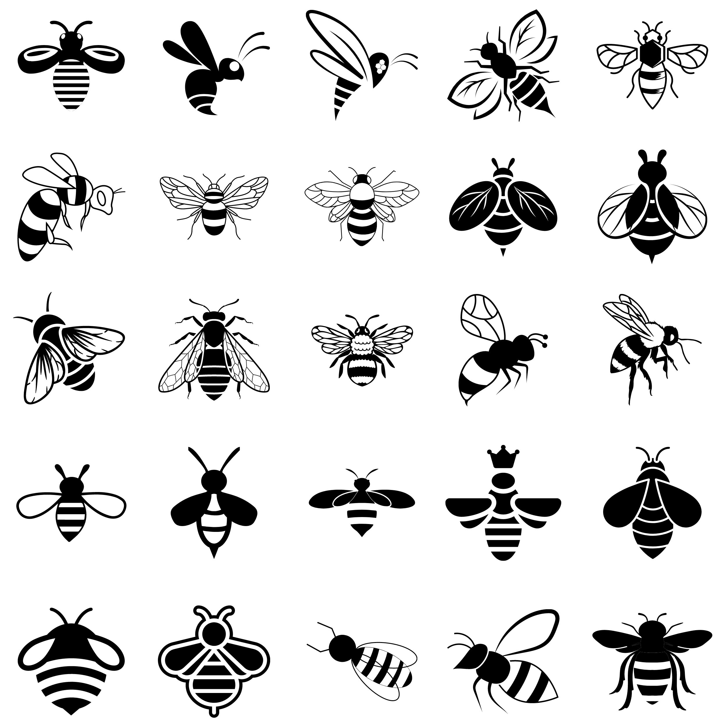 100 BEES Svg BUNDLE Honey Bee CRICUT Bee Path Cut Files Flying - Etsy ...