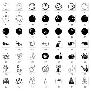 90 BOWLING SVG Bowling Game CRICUT Sport Cut Files Bowling Ball Vector ...