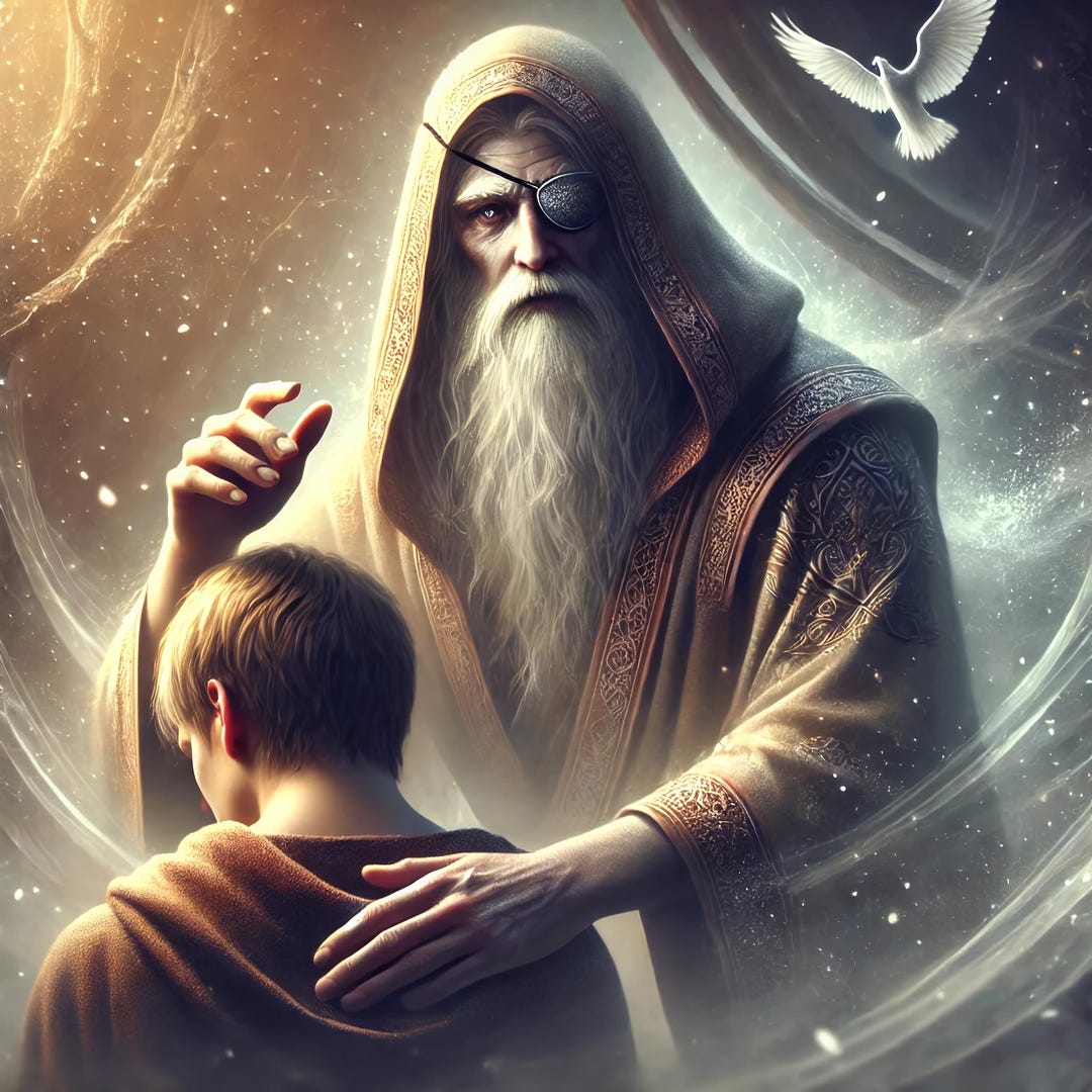 Odin’s Blessing - the Fallen Warrior’s Arrival in Valhalla - Framed ...