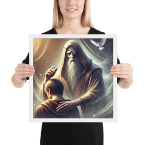 Odin’s Blessing - the Fallen Warrior’s Arrival in Valhalla - Framed ...