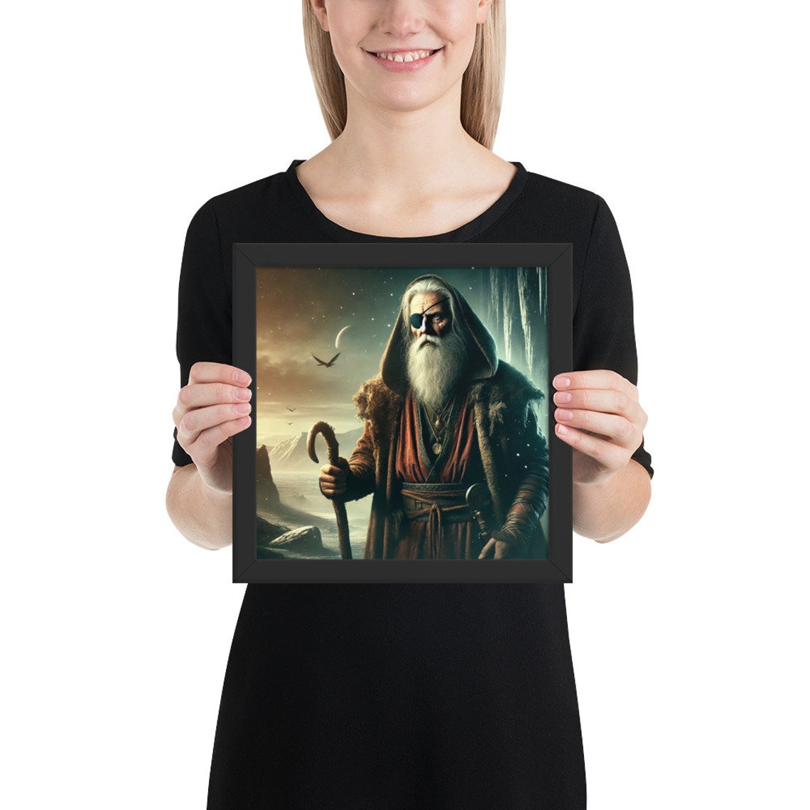 Odin the Wanderer Poster – Norse Mythology Wall Art of the One-eyed God ...