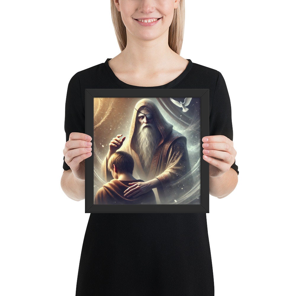 Odin’s Blessing - the Fallen Warrior’s Arrival in Valhalla - Framed ...