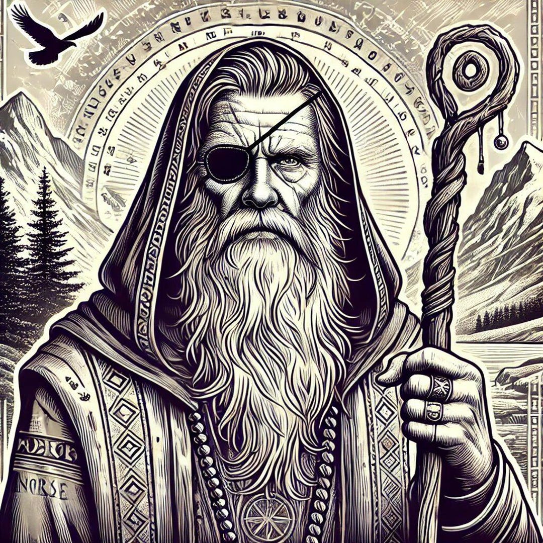 Odin the Allfather - The Wandering Sage - Framed Poster - Etsy España
