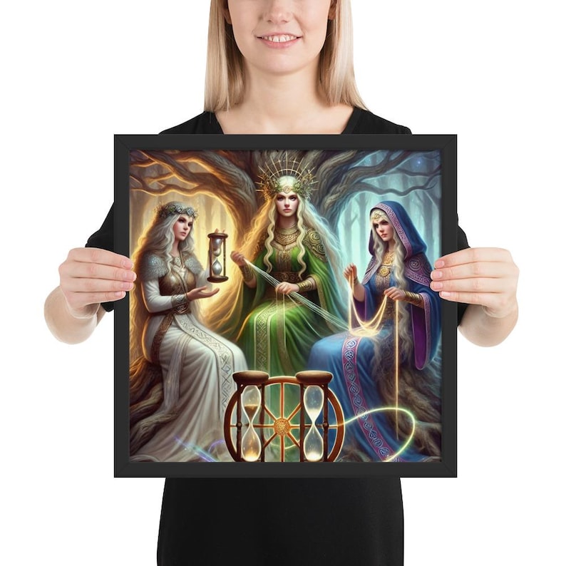 The Three Norns - Guardians of Fate - Framed Poster - Etsy