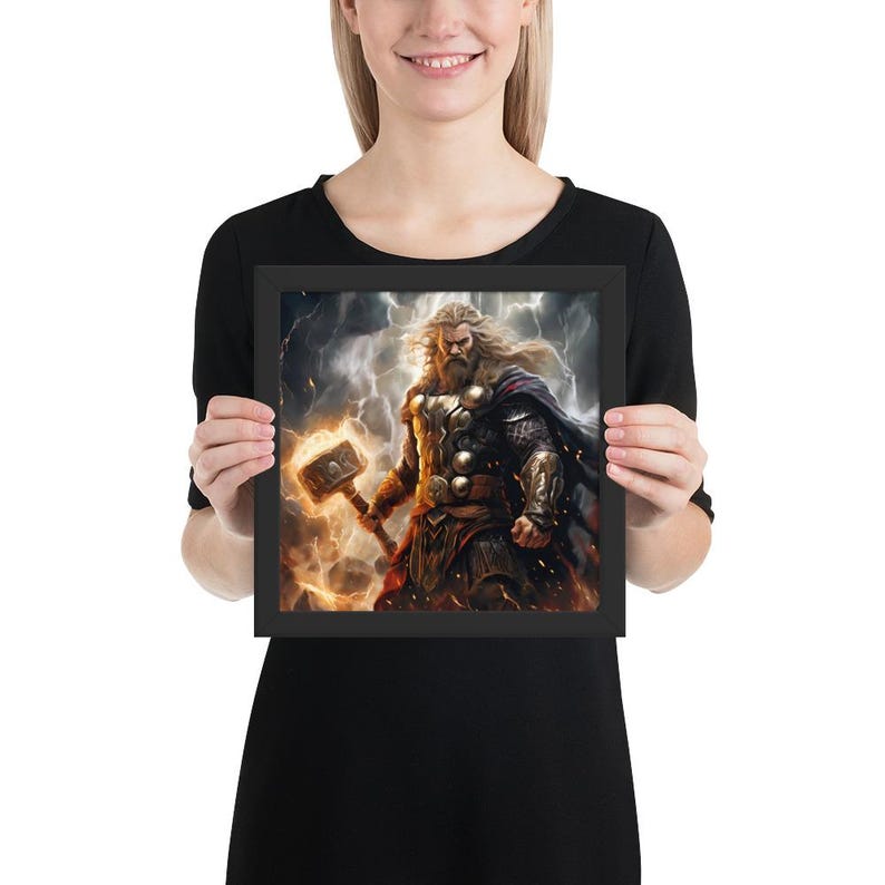 Thor - Wielder of Mjölnir - Framed Poster - Etsy UK