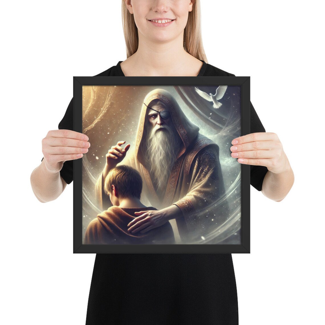 Odin’s Blessing - the Fallen Warrior’s Arrival in Valhalla - Framed ...