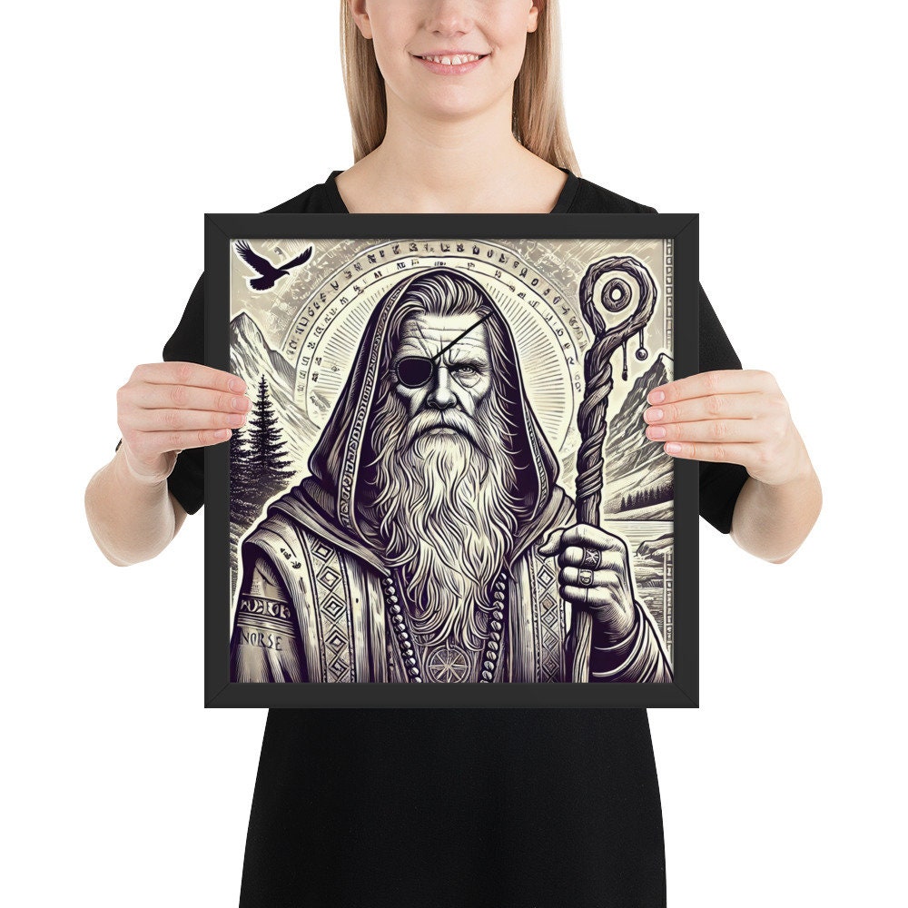 Odin the Allfather the Wandering Sage Framed Poster - Etsy