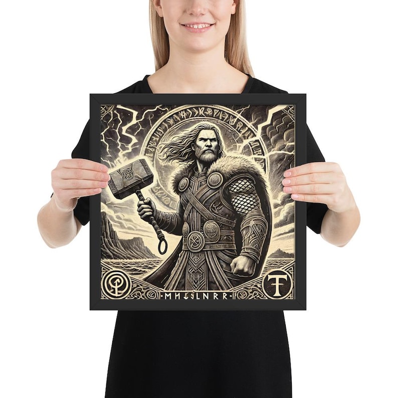 Thor: the Thunder God's Might - Framed Poster - Etsy