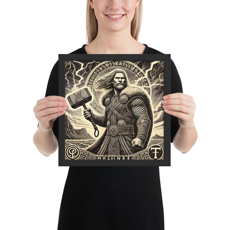 Thor: the Thunder God's Might - Framed Poster - Etsy
