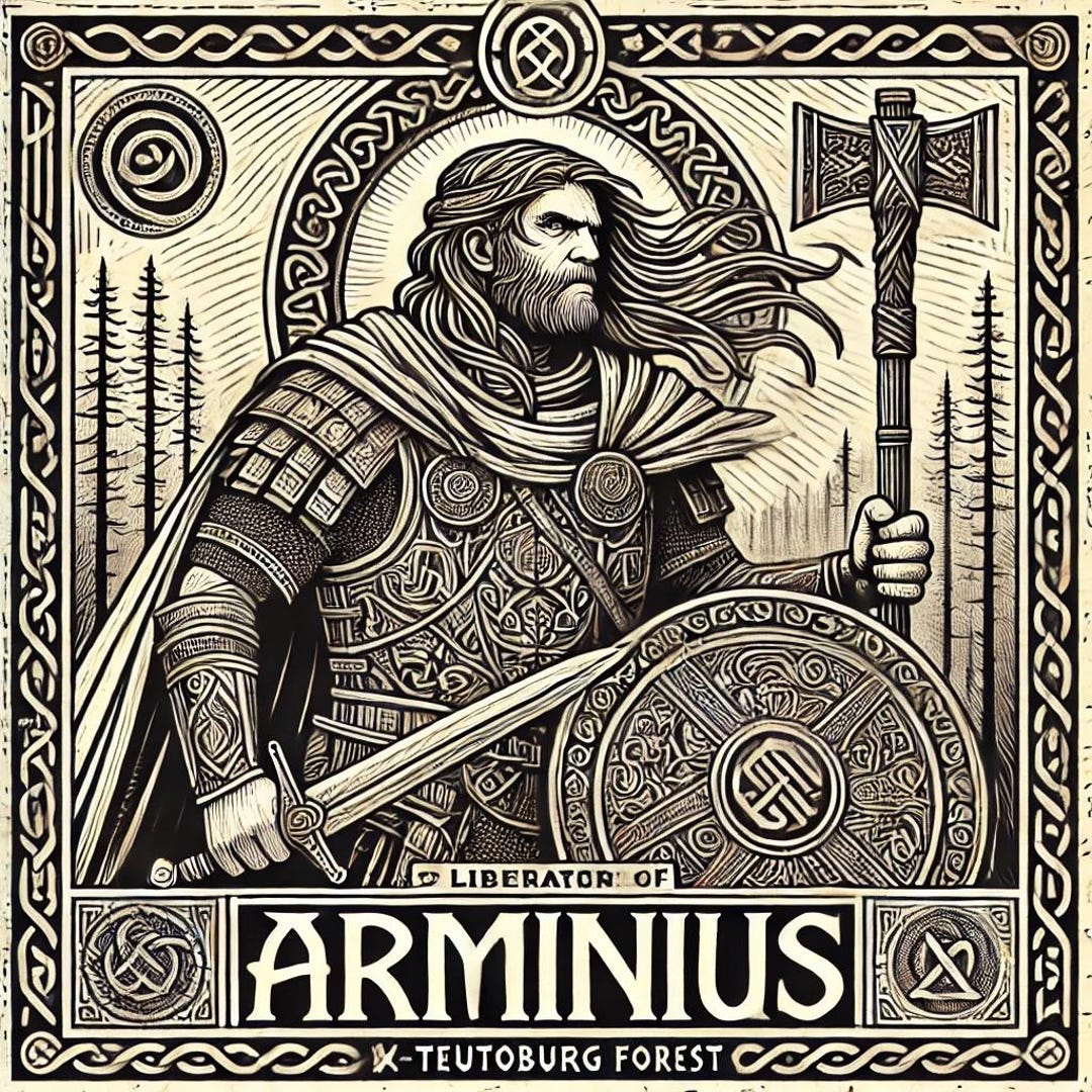 Arminius Framed Poster – Germanic Warrior Wall Art, Teutoburg Forest ...