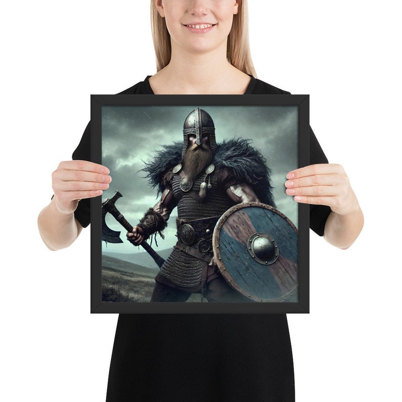 Saxon Conqueror: Framed Anglo-saxon Warrior Wall Art Print - Etsy