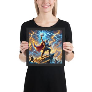 Thor - God of Thunder - Epic Norse Mythology Poster - Etsy