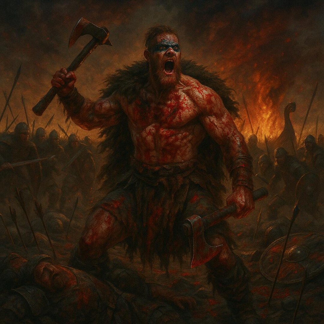 The Last Stand of the Berserker • Framed Norse Mythology Wall Art - Etsy