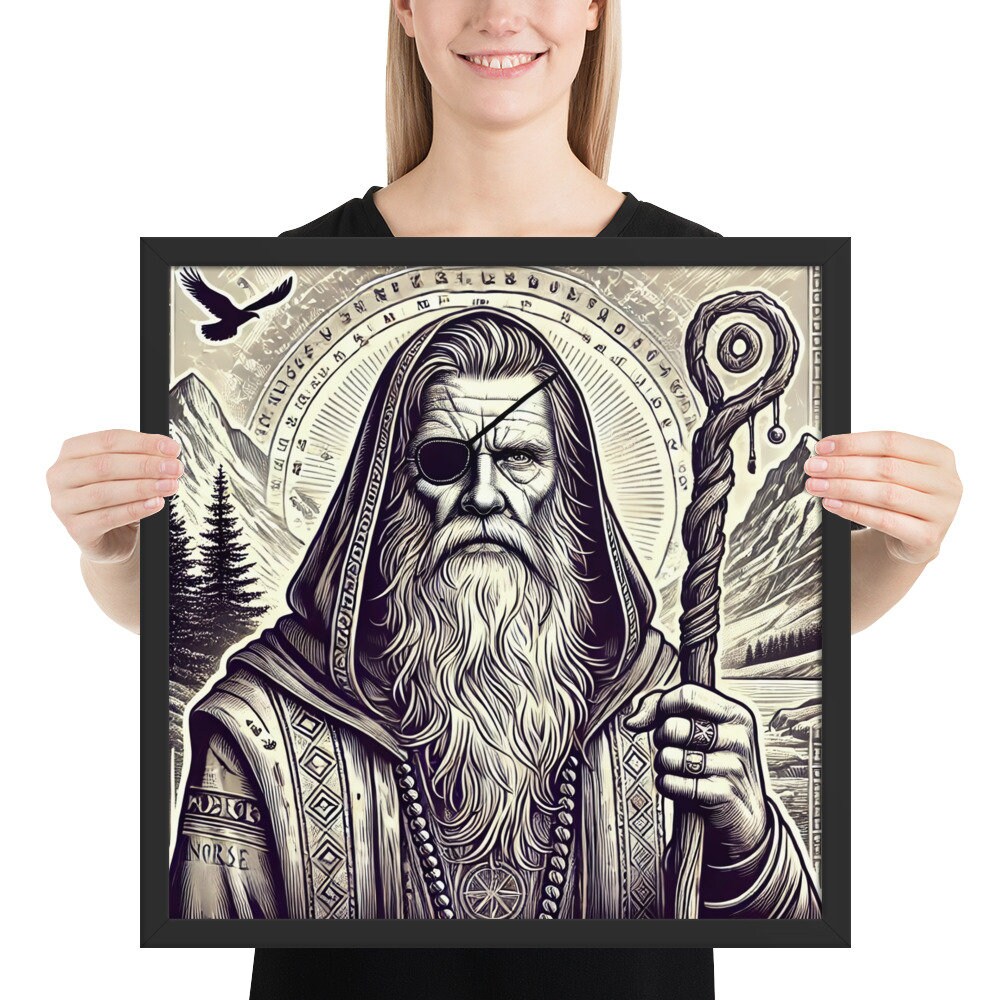 Odin the Allfather the Wandering Sage Framed Poster - Etsy