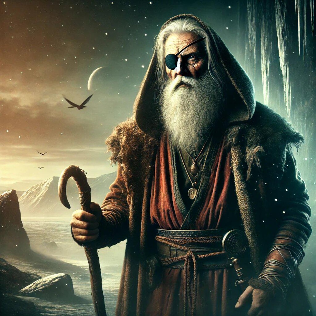Odin the Wanderer Poster – Norse Mythology Wall Art of the One-eyed God ...